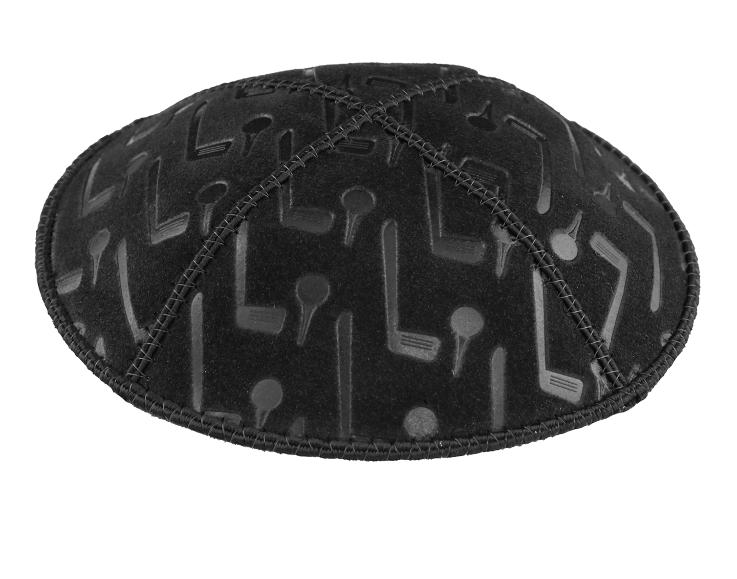 Suede Embossed Golf Kippot - Kippot World